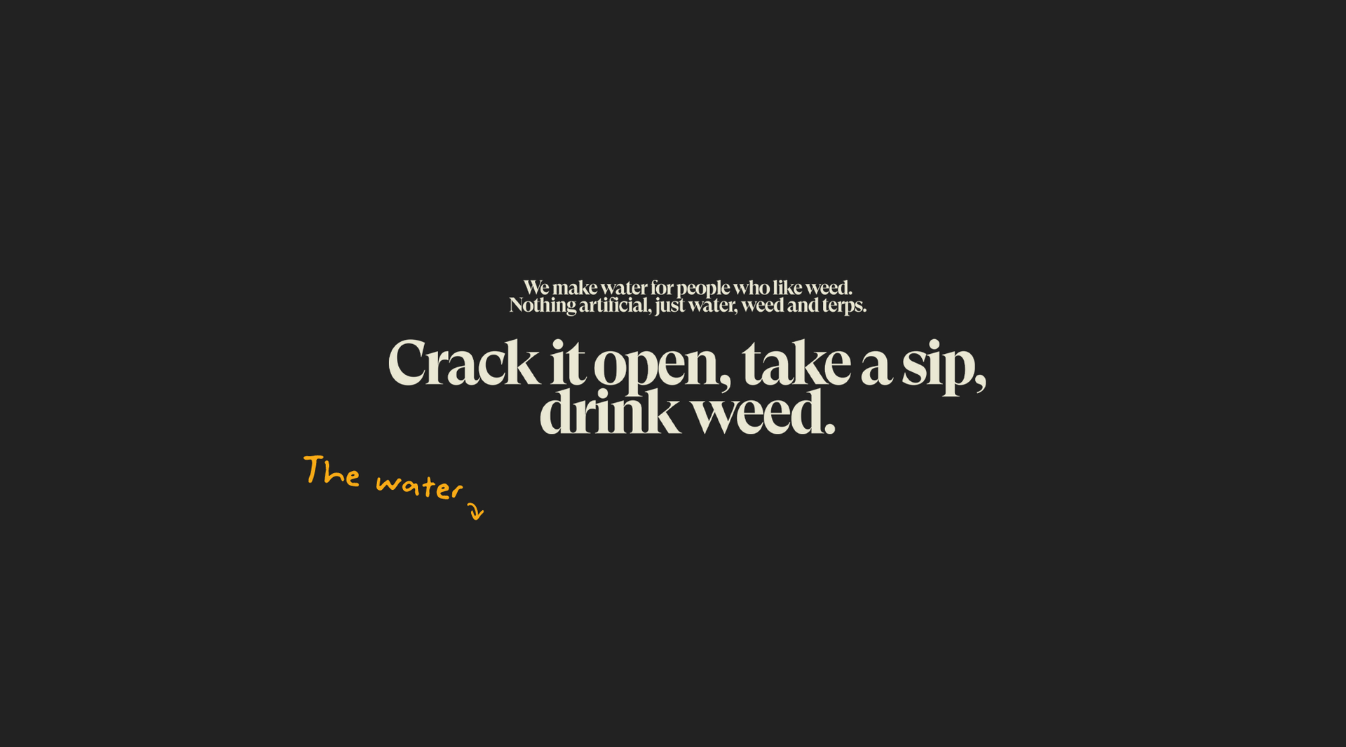 Weed Water - The Original Cannabis-infused Water in a can.